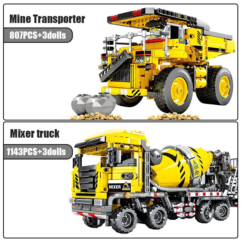City Engineering Bulldozer Crane Technic Car Compatible with Lego Truck ...