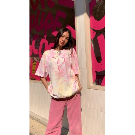 (ใส่ตัวอักษรได้ 1 ตัว ระบุทางหมายเหตุ) Pink Lemonade Alphabet tie dye ...