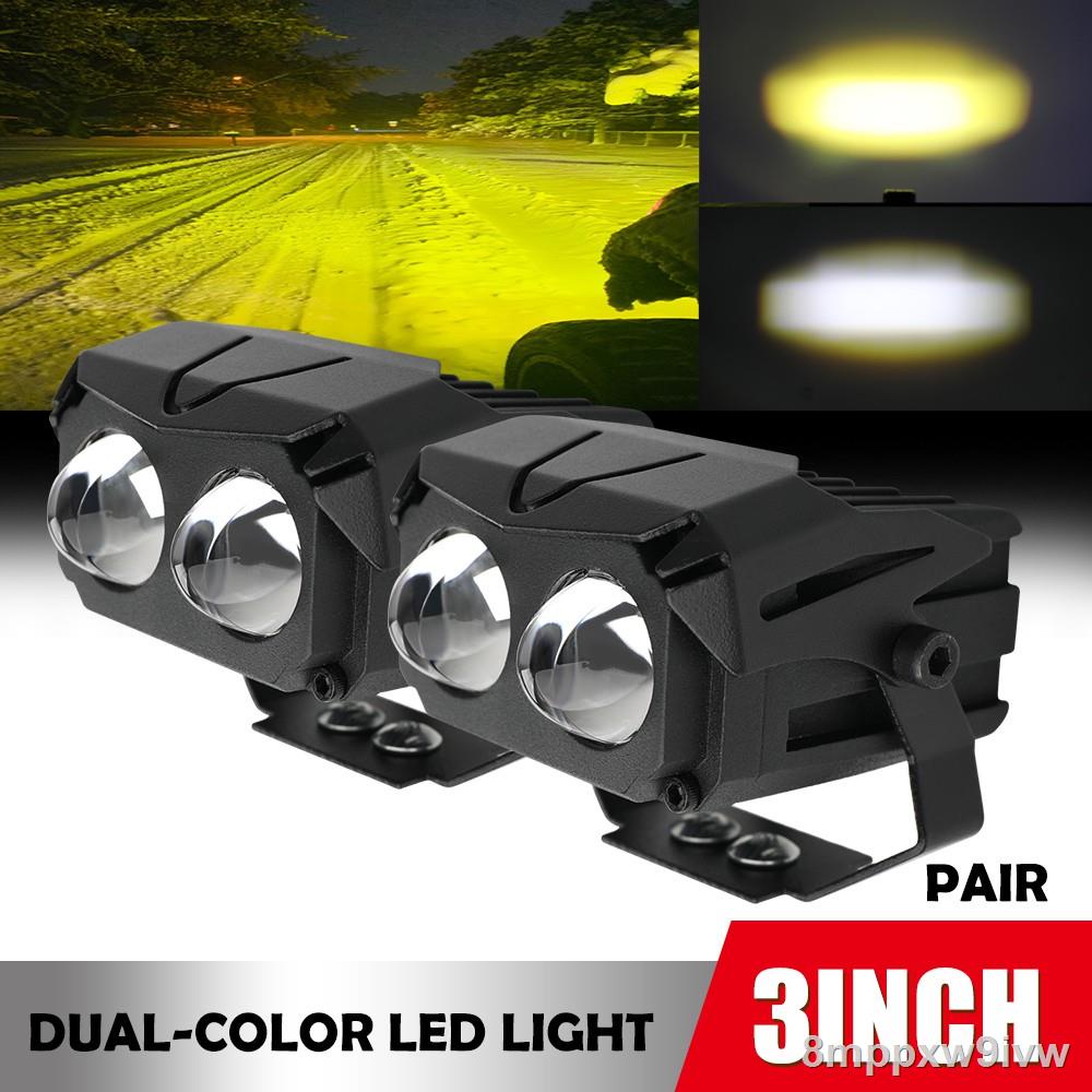 ♛COLIGHT 3'' 100W Led Light Bar Dual Color 12D White light 6500K Yellow ...