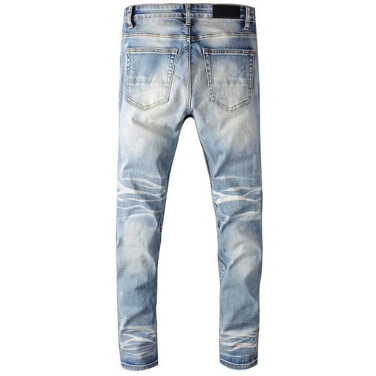 Amiri New ripped Hot Rhinestone Patches Slim Jeans - nysocialclub ...