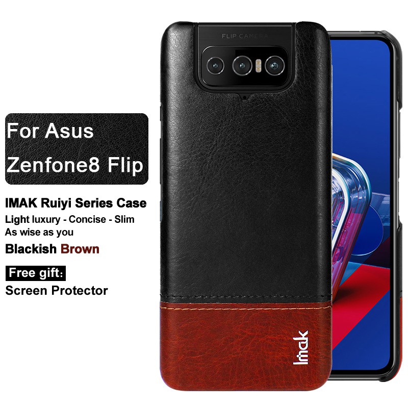 iMak Hard Cover Asus Zenfone 8 Flip Business Slim Hard Phone Case ...