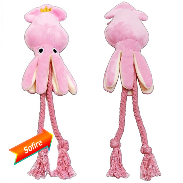 3pcs Fetch Pet Products Ocean Buddies Dog Toy Octopus Multiple Squeaker ...