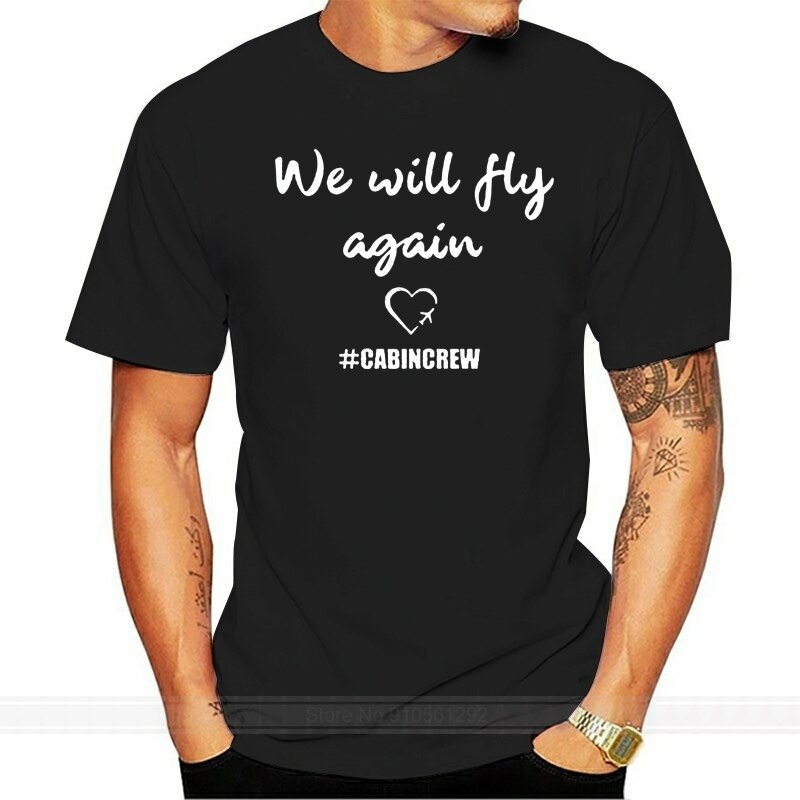 เสื้อยืด ผ้าฝ้าย พิมพ์ลาย We Will Fly Again แฟชั่นฤดูร้อน สําหรับผู้ชาย ...