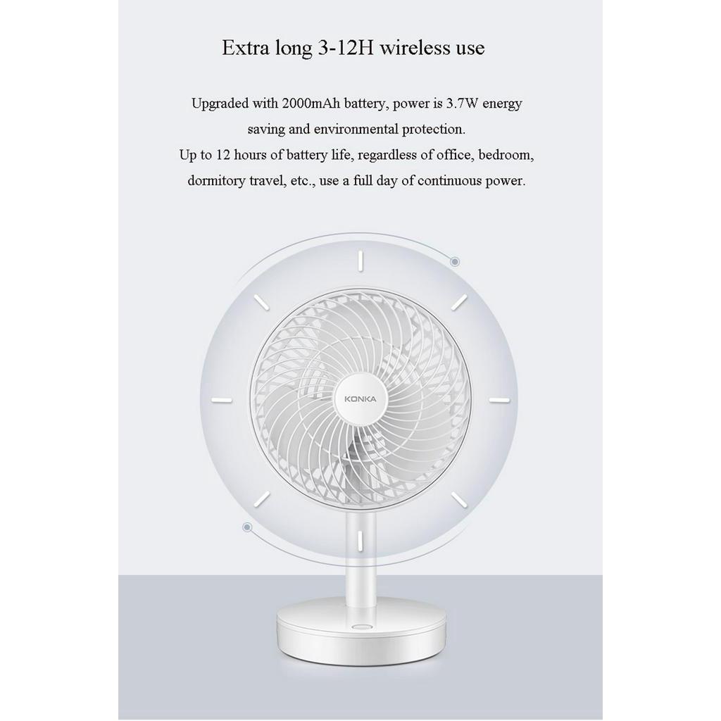 Please COD KONKA Table Fan Mini Portable USB Super Mute Laptop Cooler ...