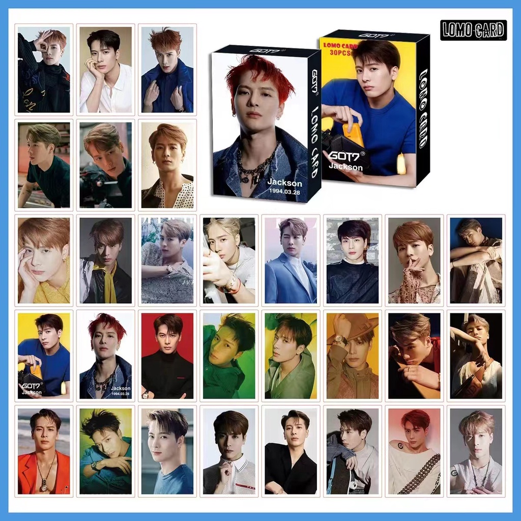 การ์ดโลโม่ โฟโต้การ์ด GOT7 30 ชิ้นกล่อง 8.55.5 ซม.โลโม่การ์ด lomocard kpop MARK มาร์ก JACKSON ...
