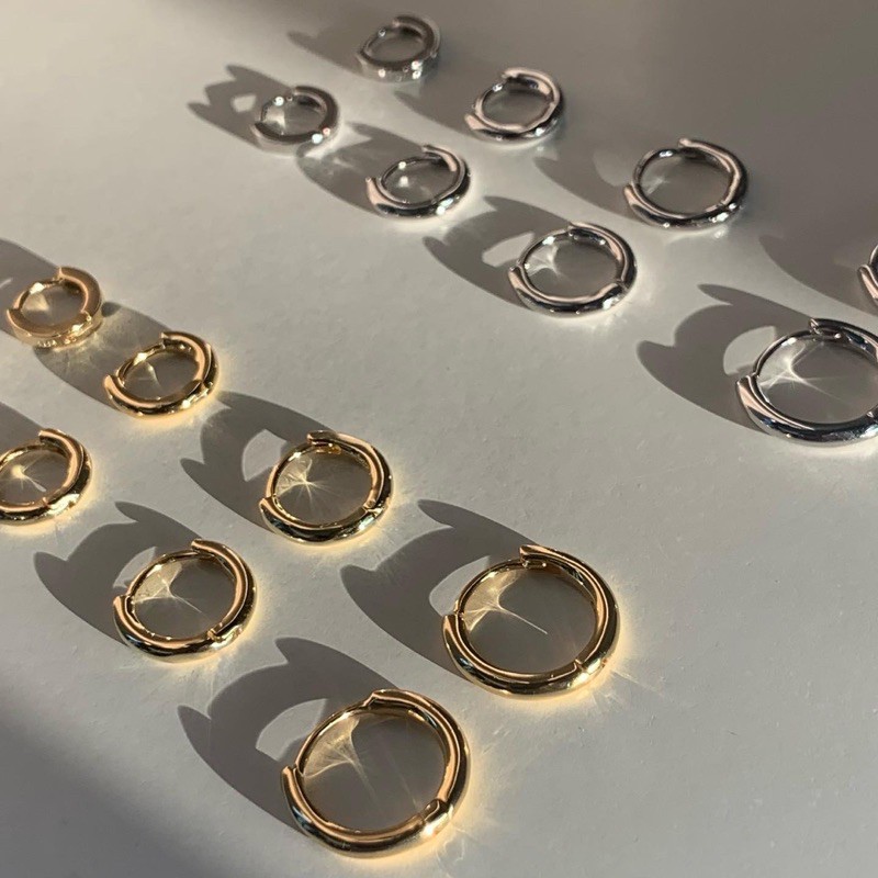 A.piece all silver 925 ต่างหูเงินแท้ Basic one-touch earrings(151-153) - a.piecestores - ThaiPick