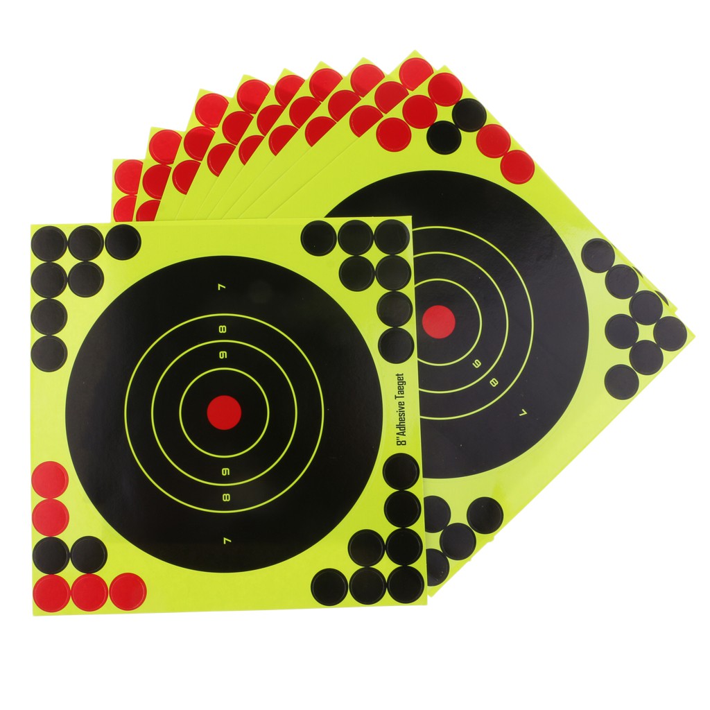 10pcs 20x20cm Shooting Target Paper Adhesive Splatter Sticker Reactive ...