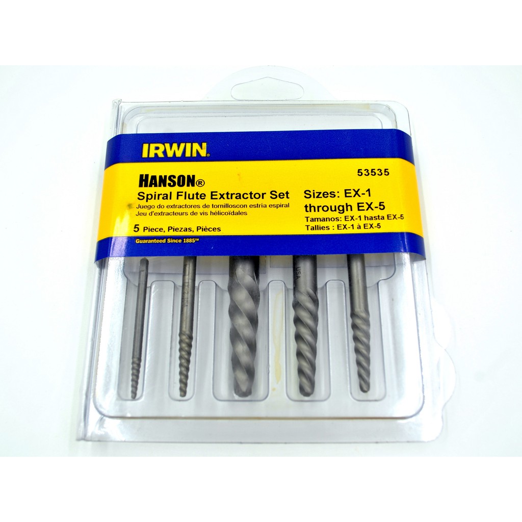 IRWIN ถอนเกลียวซ้าย 5 ตัวชุด EX1-EX5 Hanson 53535 Made In USA | Shopee ...
