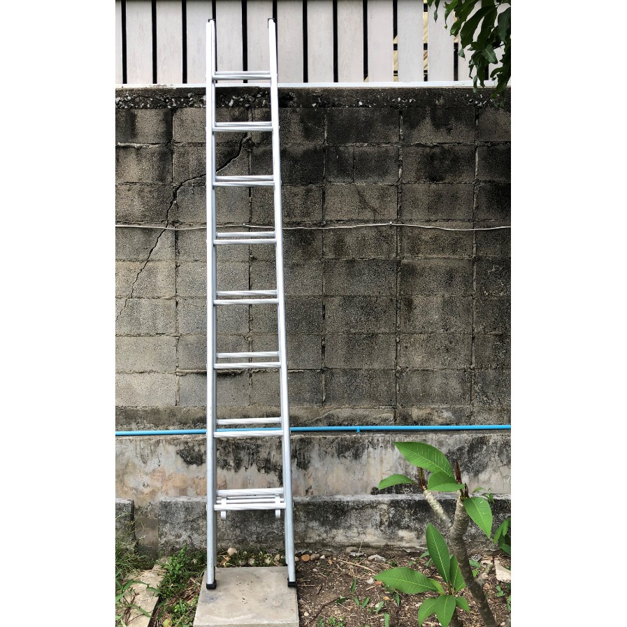 NEWCON บันไดอลูมิเนียมพาด 2 ตอน ขนาด 13*13 ฟุต อลูมิเนียมหนา2มิล ...