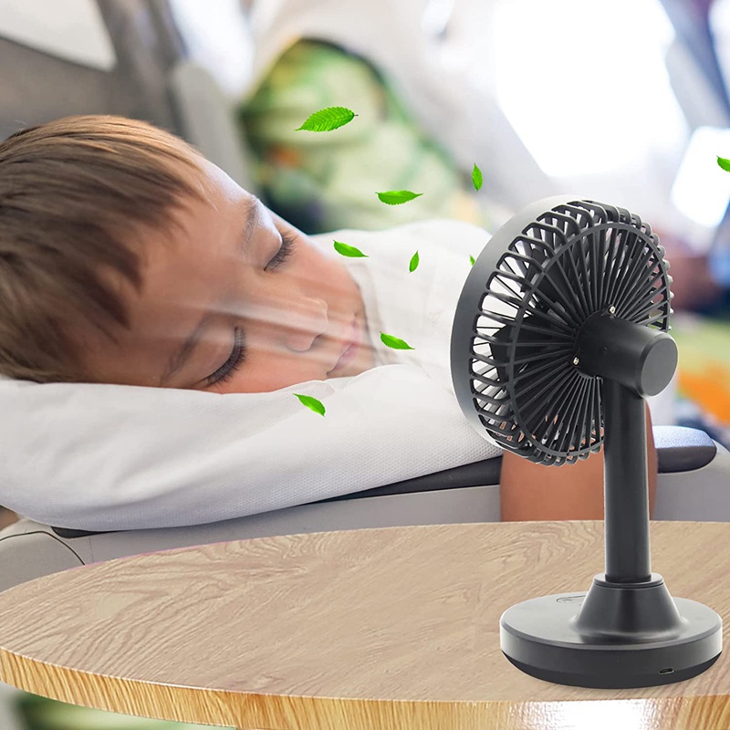 USB Desk FanTable Fan Oscillating Fan Head Rotating Adjustment Portable ...