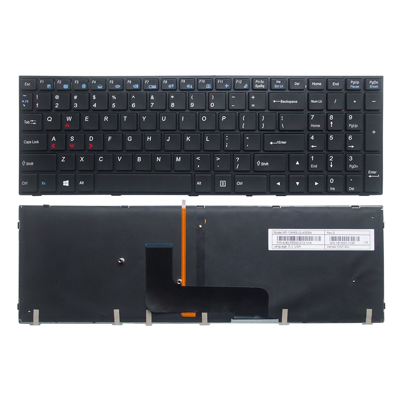 US backlit laptop keyboard for Clevo P651 P651SE P655 P671 P655SE ...