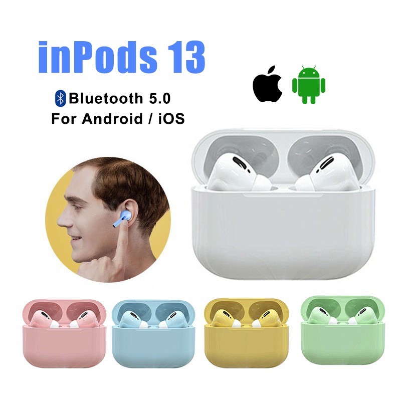 inPods i13 inPods i12 TWS Wireless Earbuds หูฟัง Macaron Bluetooth 5.0 ...