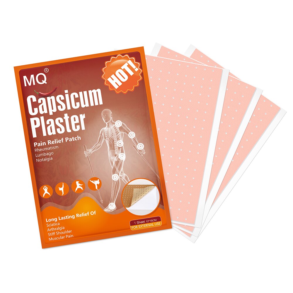 MQ 6PCS Capsicum Plaster Medical For Muscle Medical Chilli Pain Relief ...