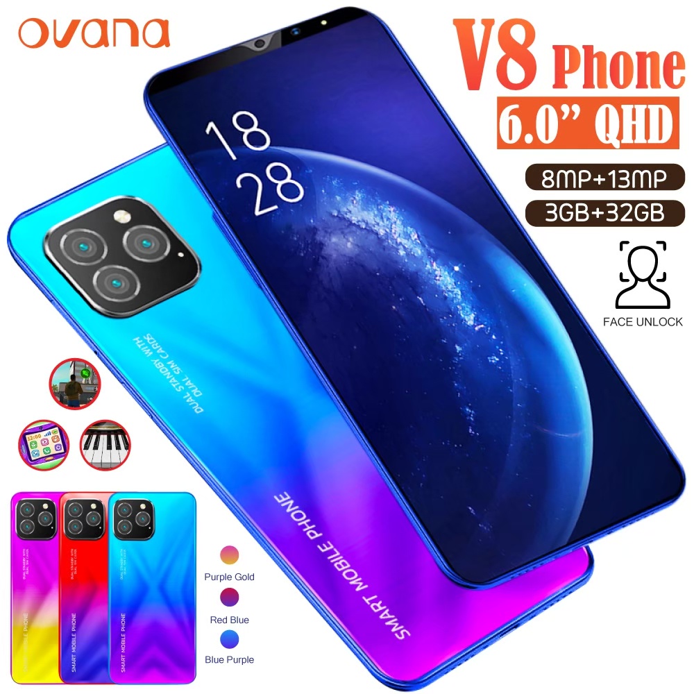 โทรศัพท์มือถือ OVANA V8 PHONE จอใหญ่ 6 นิ้ว Ram 3 Rom32 ประกันศูนย์ 1 ...