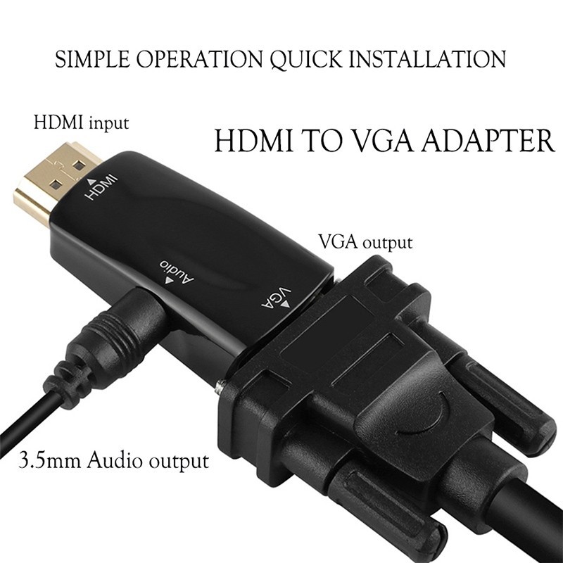 ตัวแปลงสาย HDMI เป็น VGA (F) Audio Converter HDMI TO VGA (F) Audio ...