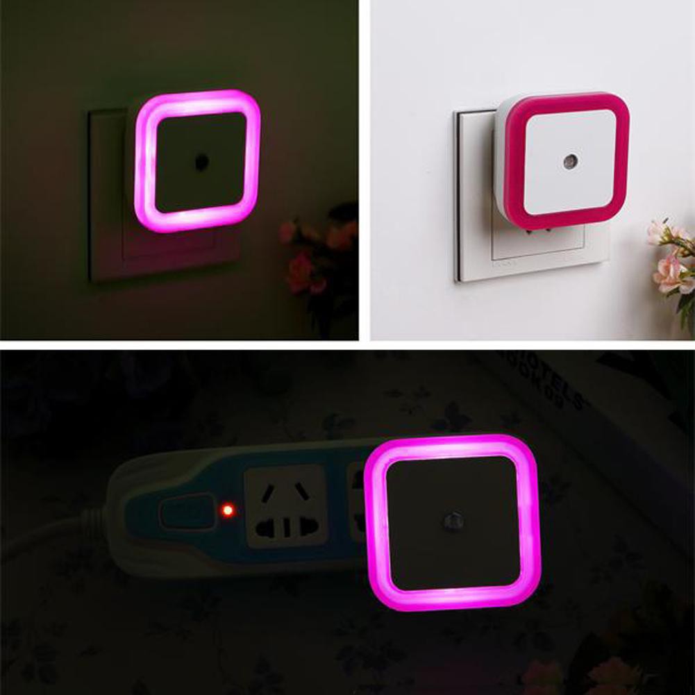 [HIGHPLES] Mini LED Light Sensor Control Night Light Square Bedroom ...