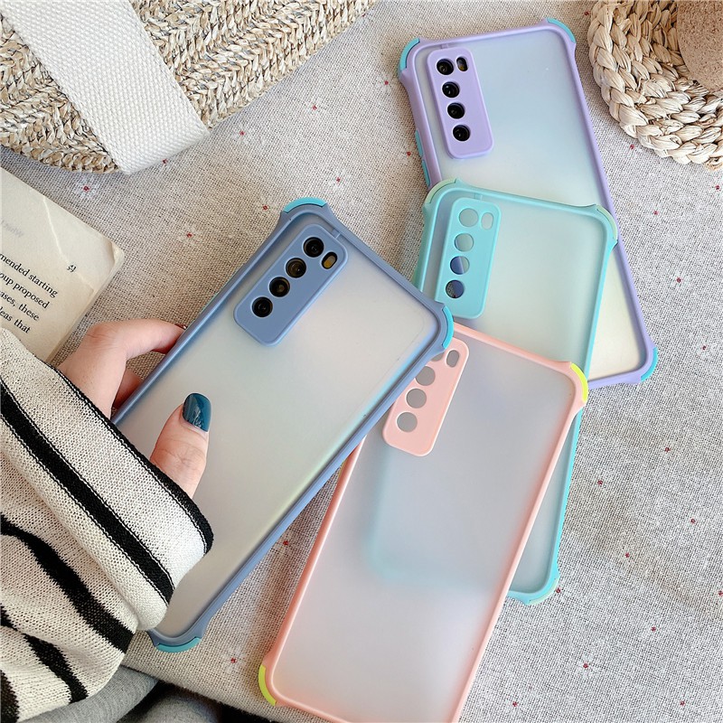 เคสโทรศัพท์มือถือสีพื้นสําหรับ Oppo A53 2020 Reno 4 Pro Realme Xt Realme 6 7 Pro 6S ...