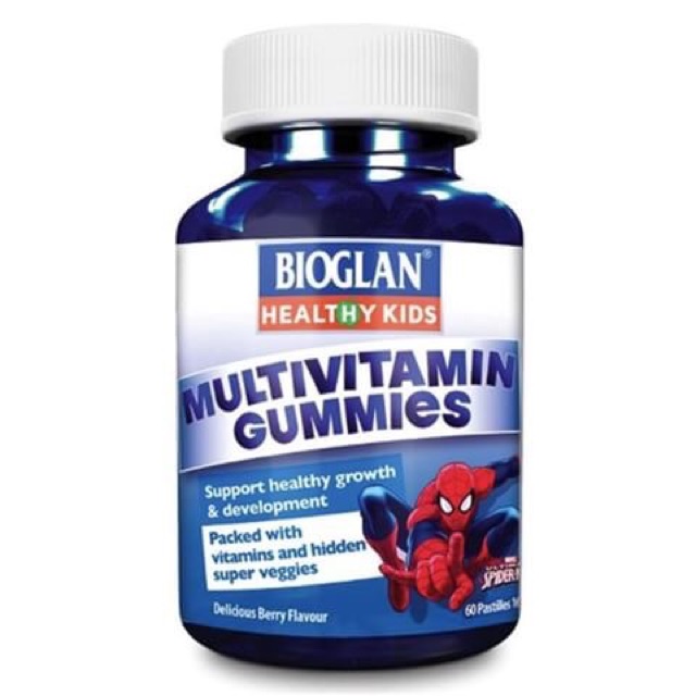 วิตามินรวม Bioglan Gummies Spiderman Multivitamins ขนาด 60 ชิ้น รสเบอร์ ...