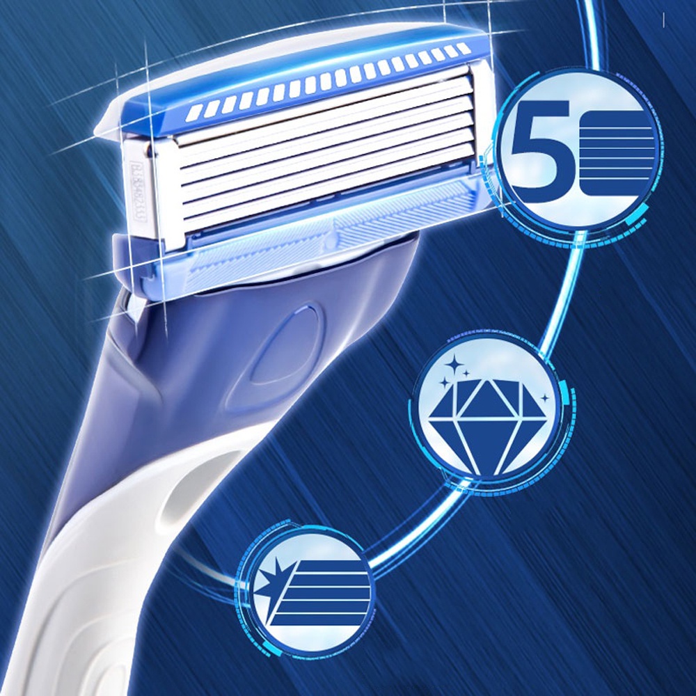 1 Razor 7 Blades Schick Hydro5 Safety Razor Blades Set Manual ...