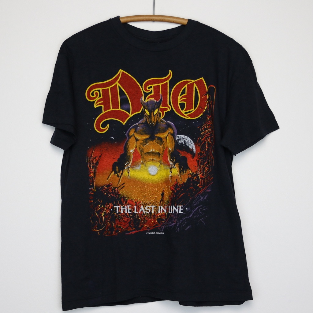 เสื้อยืด ลาย Dio 1984 Last In Line Tour Concert 1980S สไตล์วินเทจ เสื้อ ...