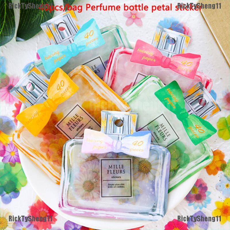[COD RTS]40Pcs/Bag Perfume Bottle Petal Sticker Bag Diy Decoration ...