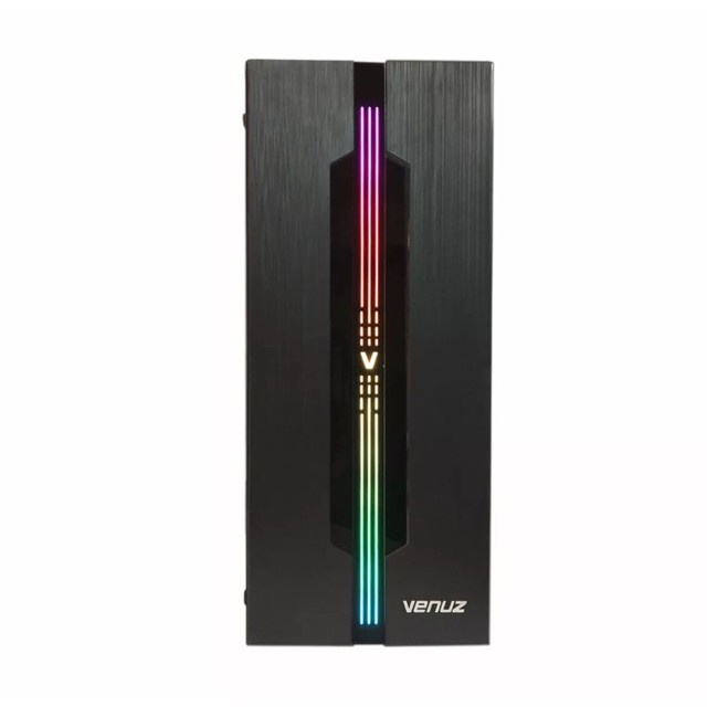 VENUZ ATX Computer Case VC1620 with RGB LED Lighting & Rainbow RGB Fan ...
