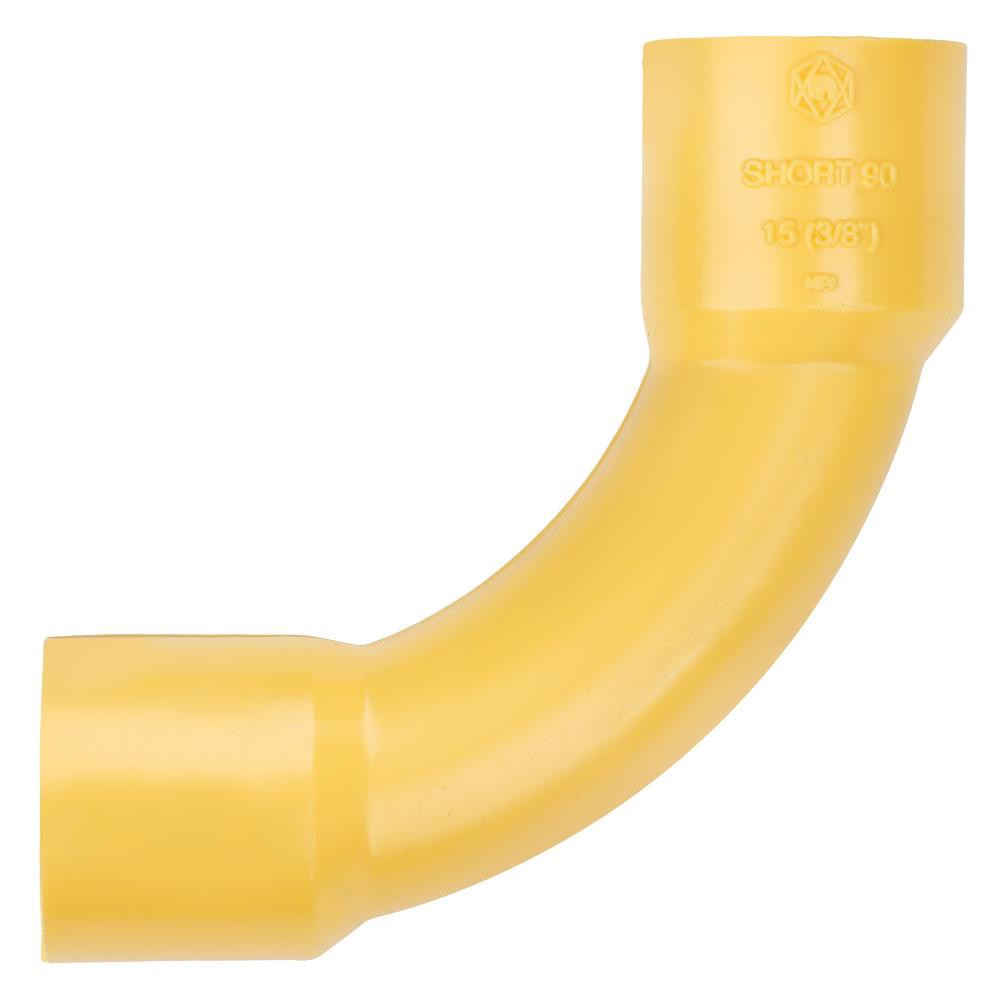 ข้อโค้ง 90 ช่วงสั้น PVC SCG 38 นิ้ว สีเหลือง PVC ELBOW CONDUIT FITTING ...