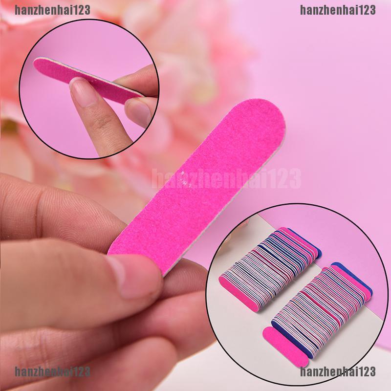 HZH100pcs Mini Nail Files Nail Disposable Cuticle Remover Buffers Nail ...