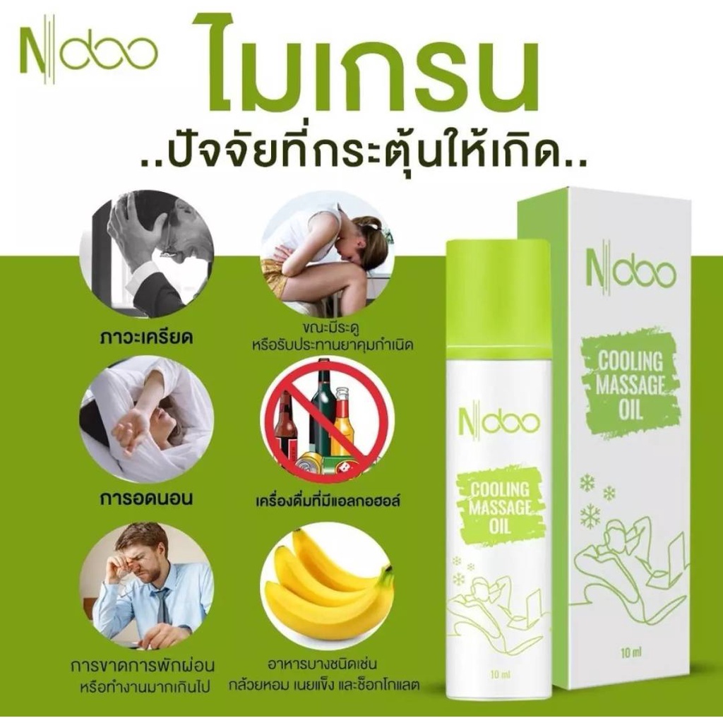 (ส่งฟรี ไม่ต้องใช้โค้ด)เอ็นดู N-doo แก้ปวด ไมเกรน ndooไมเกรน ndooเจล เจลเอ็นดู เอ็นดูเจล ยาทาปวด ...