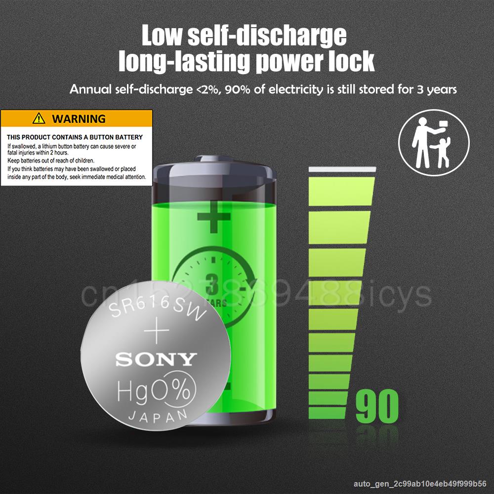 5PCS al Sony 321 SR616SW SR616 14.5mAh 1.55V Silver Oxide Battery For ...