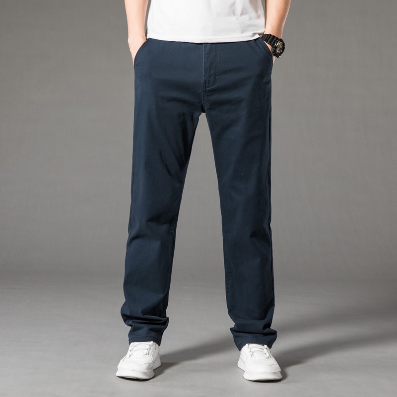 Autumn style straight plus fat increase fat stretch mens pants casual ...