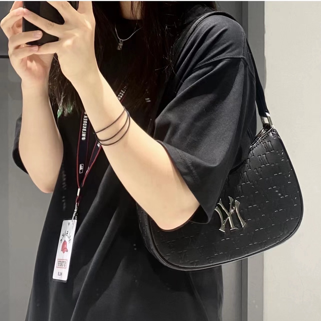 กระเป๋า MLB แท้ กระเป๋าถือ handbag shoulder bag NY UNISEX CURVED CAPNY ...