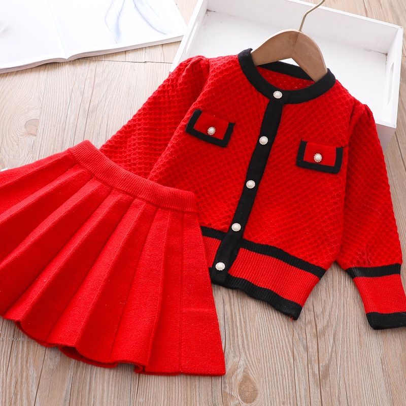 Designed 2Pcs Girls Classic Clothing Set Spring Long Sleeves Kids ...