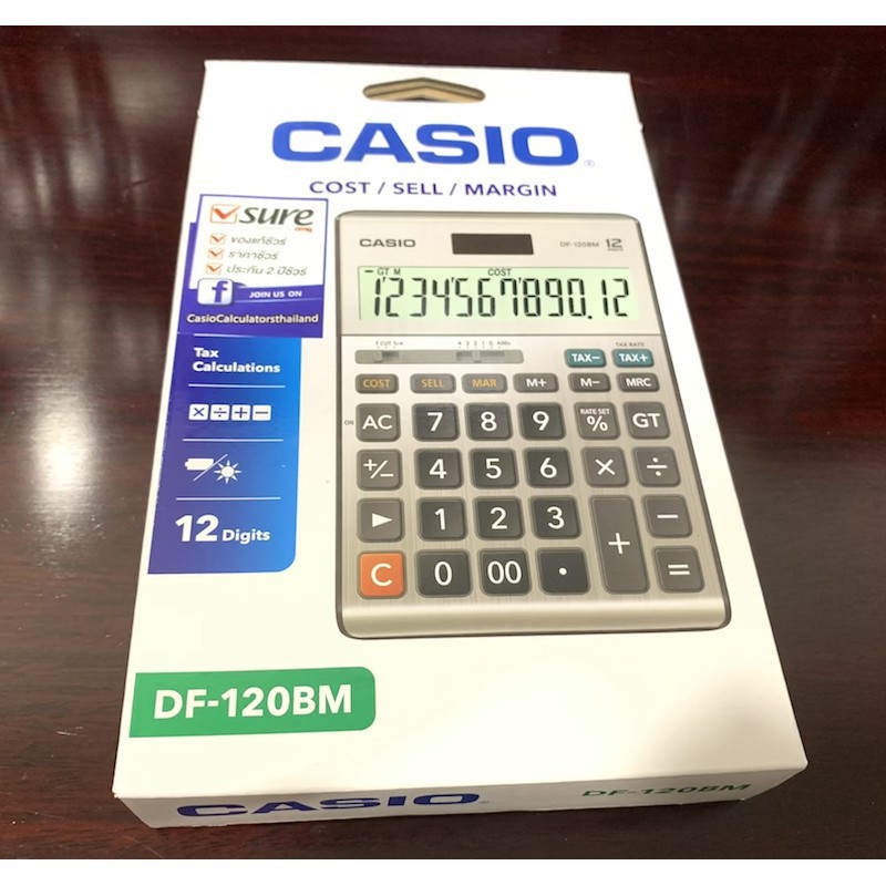 เครื่องคิดเลข Casio เครื่องคิดเลข ตั้งโต๊ะ รุ่น DF-120BM ของใหม่ ...