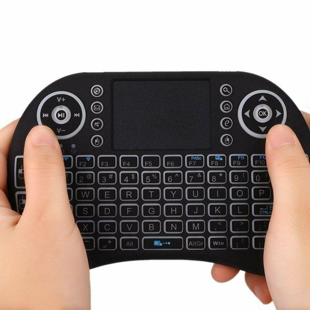 SIMPLE Portable i8 Keyboard Mini Wireless 7 Colors Backlight 2.4GHz ...
