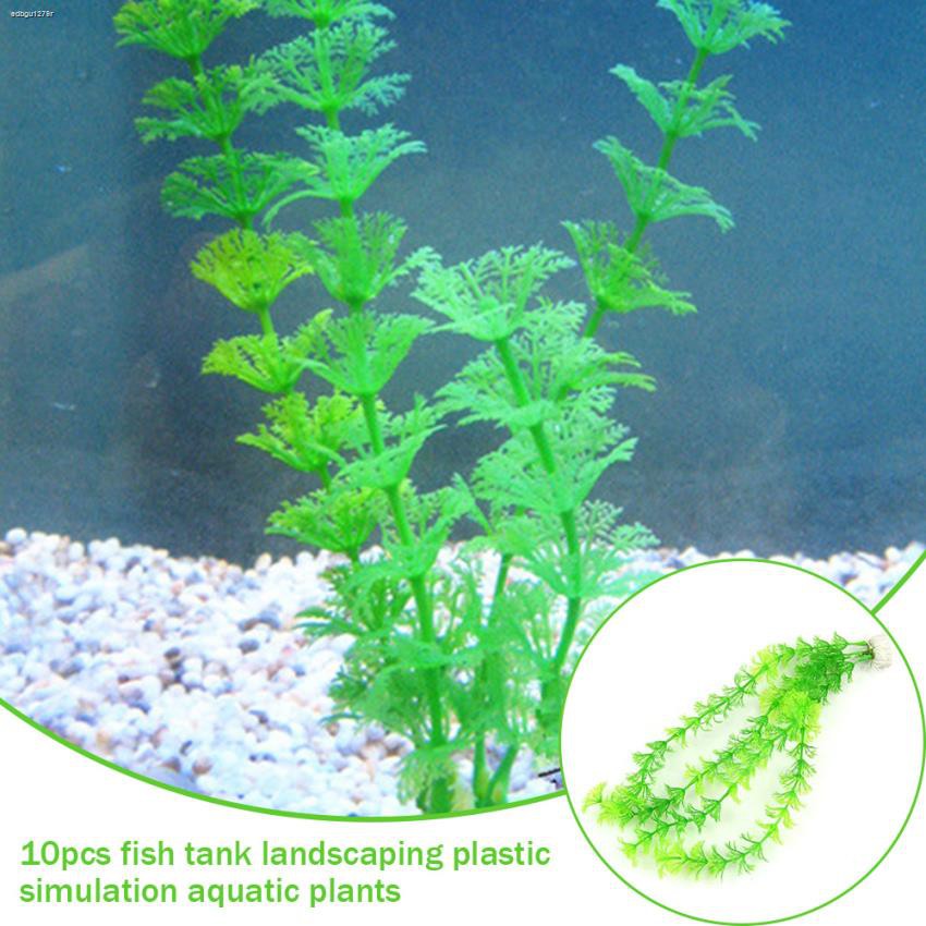 10pcs Fish Tank Landscaping Simulation Aquatic Plants Plastic ...