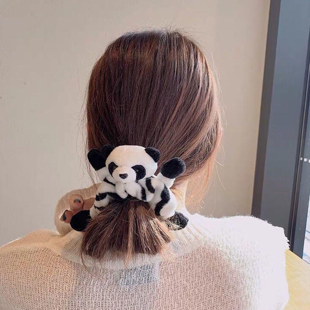 HUBERT Cute Women Hair Accessories Children Panda Scrunchies Korean ...