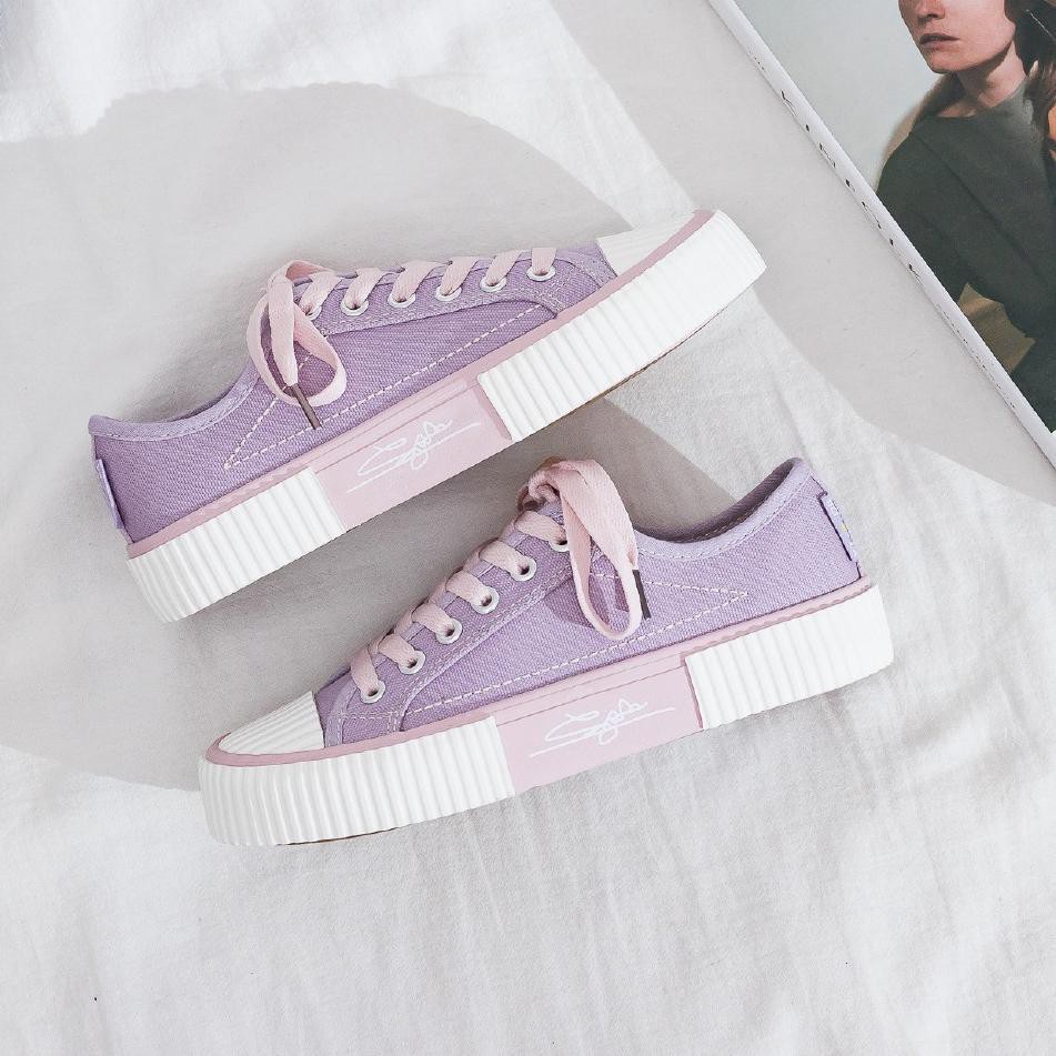 U532 รองเท้าผ้าใบลําลองสําหรับสตรีผ้าใบสไตล์เกาหลี - gamblilpaket.th ...