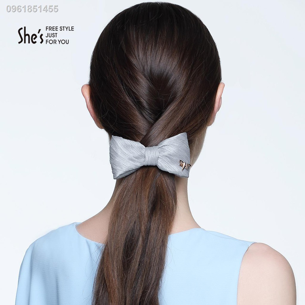 XIAOBAOBEIกิ๊บโบว์ชาแนลกิ๊บโบว์ใหญ่แฟชั่นผูกโบว์ผูกหางม้าคลิปข้ามคลิปอารมณ์ง่ายตัดคำครึ่งกิ๊บ ...