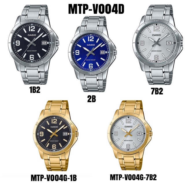 CASIO Analog รุ่น MTP-V004D // MTP-V004G | Shopee Thailand