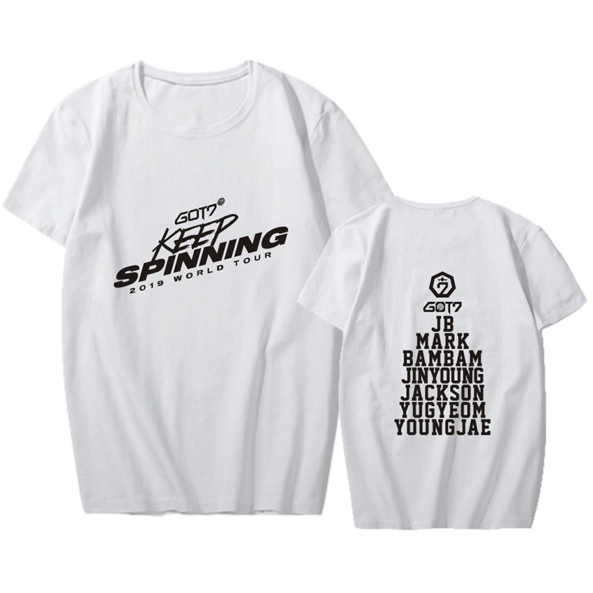 KPOP GOT7 T-shirt keep spinning 2019 World Tour Concert shirt Tee Tops ...