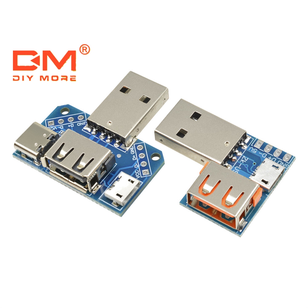 DIYMORE 5V USB Head Switchboard USB ชายหญิงกับ Type-c ถึง Micro USB ถึง ...