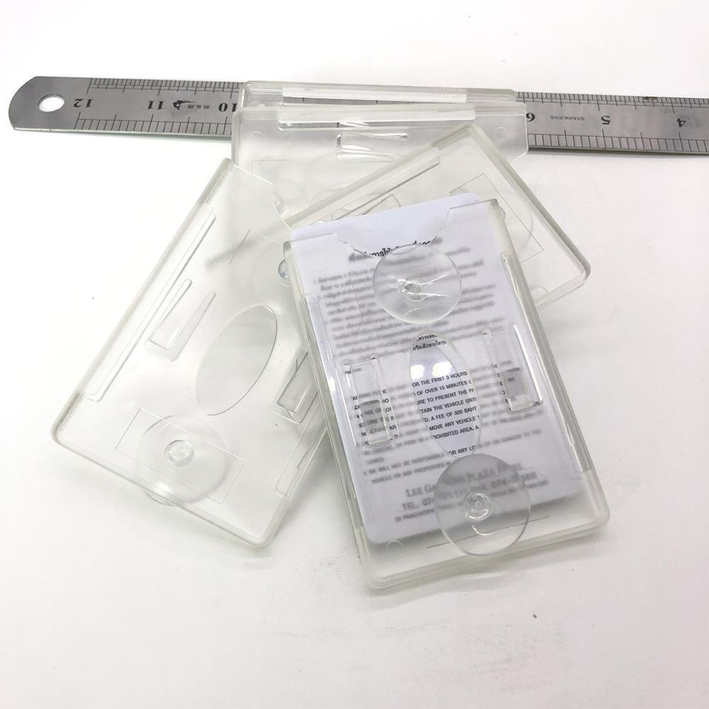 รถตกแต่งภายในTransparent Car Card Sleeve ID IC Card Suction Cup Holder ...