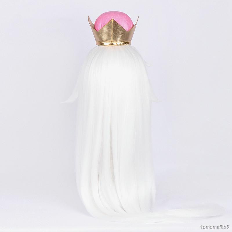 Super Mario Princess King Boo Cosplay Wig Game White Cos Hair - Facial ...