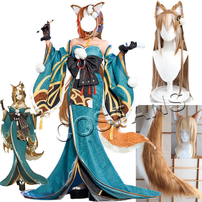อะนิเมะยอดนิยม Game Genshin Impact Miss Sheena Gorou Cosplay Costume ...