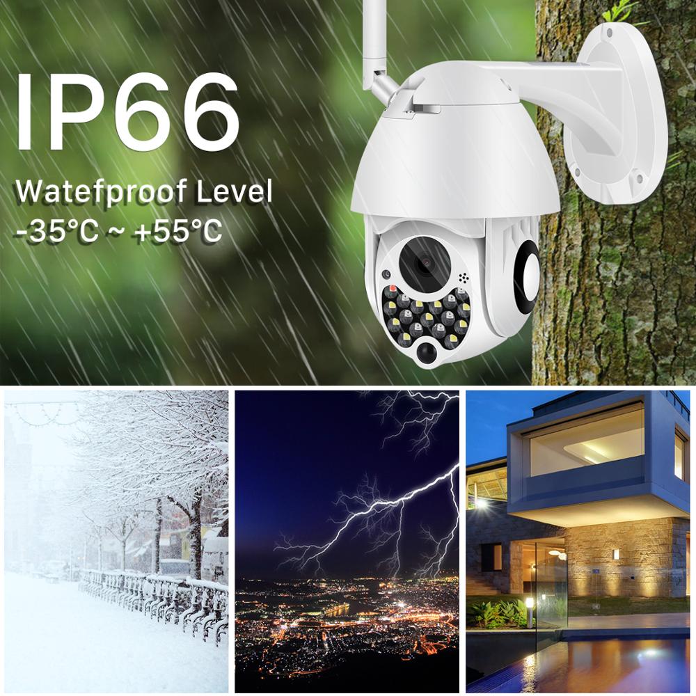 Please COD 1080P Siren Light Wifi PTZ Camera 2MP Auto Tracking Cloud ...
