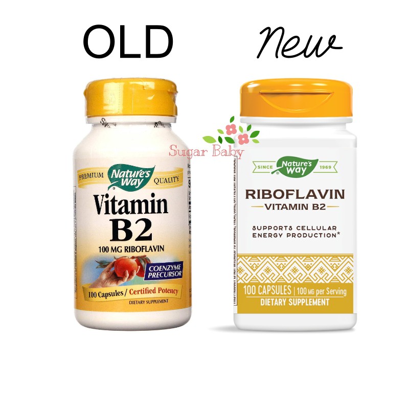 Nature's Way Vitamin B2 100 mg. 100 Capsules - shopsugarbaby - ThaiPick