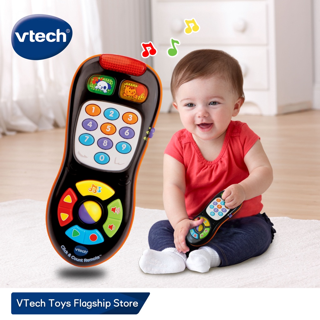 VTech Pretend Remote Control Toys Click Count Remote for baby infant ...