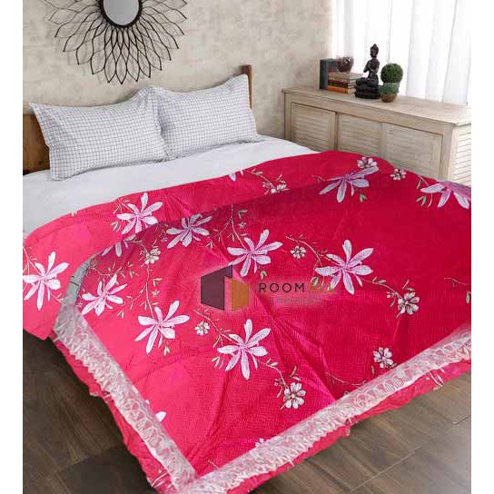 ผ้าห่มลูกไม้ลายนกยูง - ขนาด 200x230 - roomall.th - ThaiPick