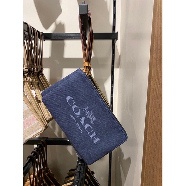 พร้อมส่ง แท้ New Coach 1 ซิป L Large Corner Zip Wristlet With Coach ...